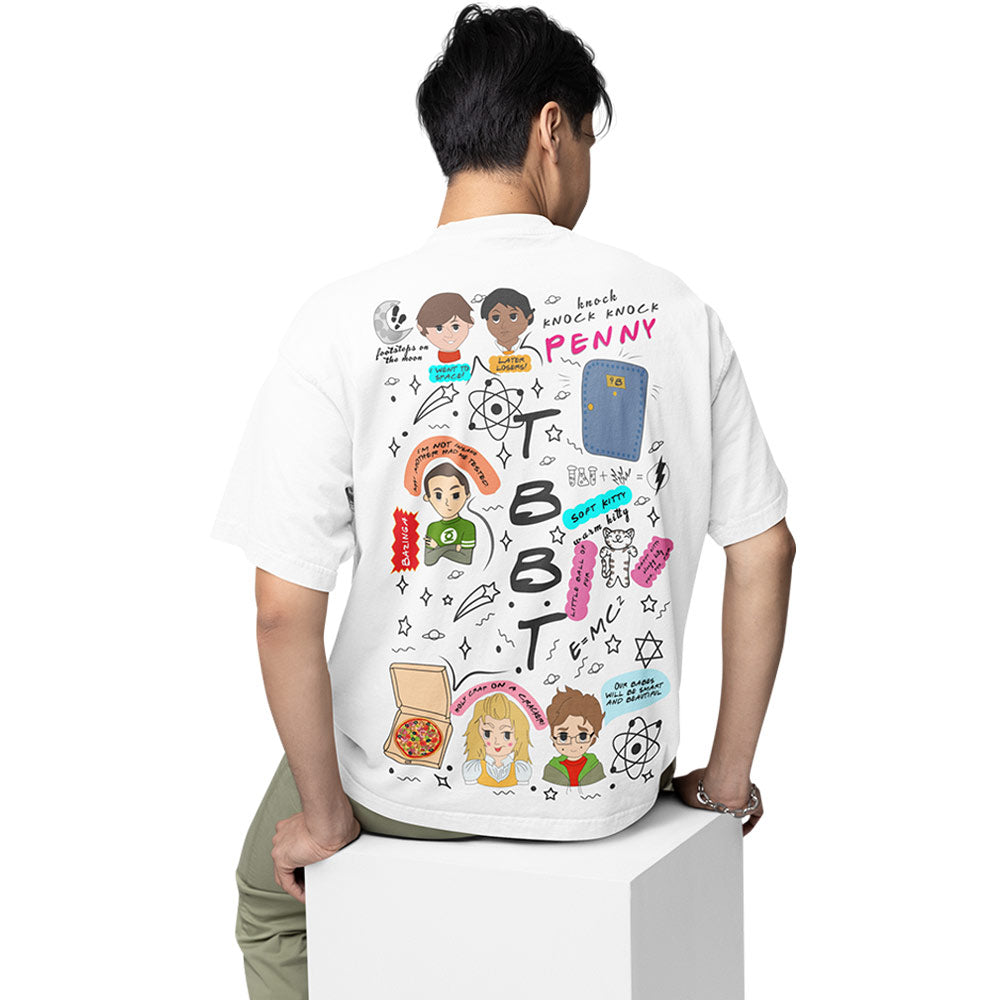 Buy The Big Bang Theory Oversized T shirt - Doodle – The Banyan Tee