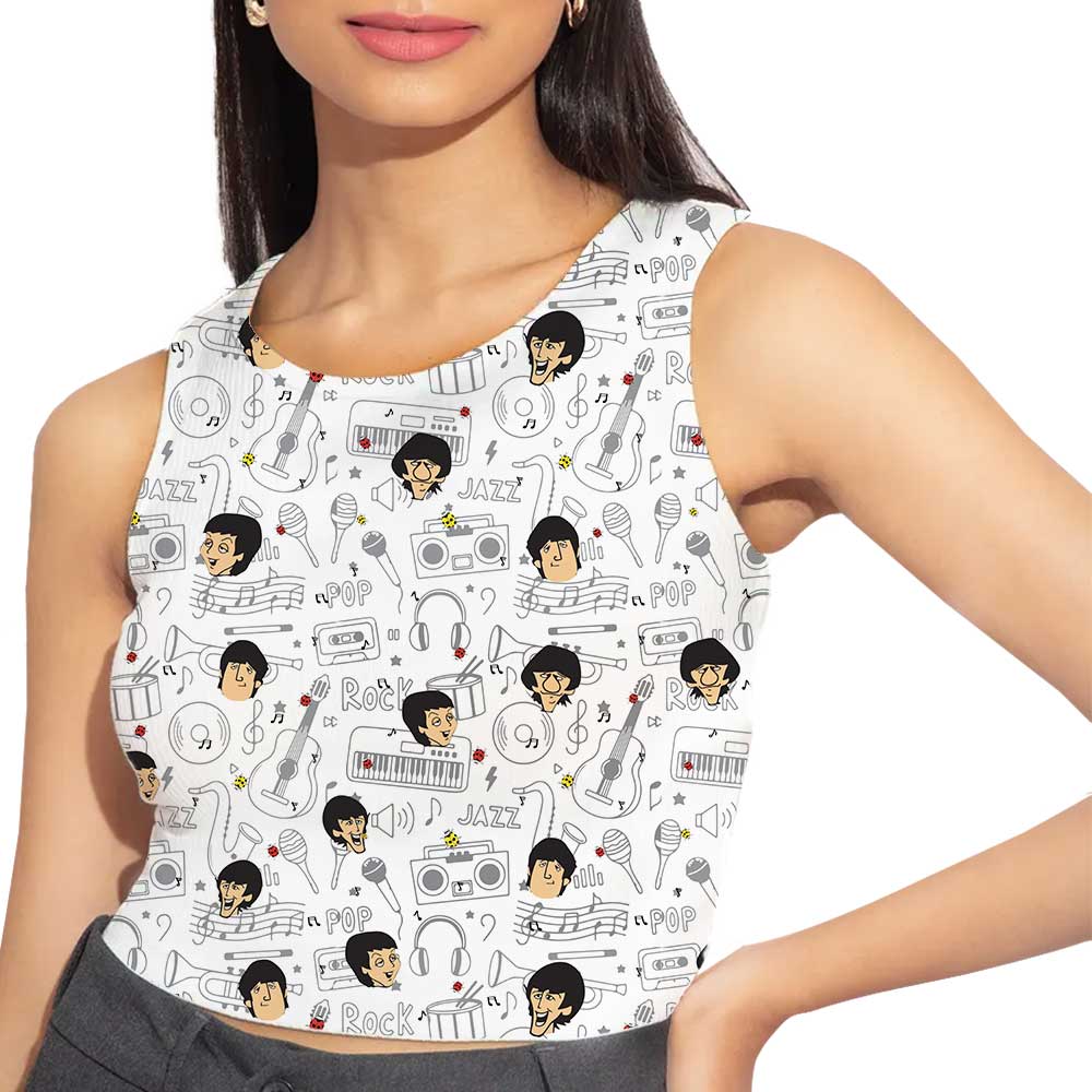 Buy The Beatles AOP Crop Tank - Members – The Banyan Tee